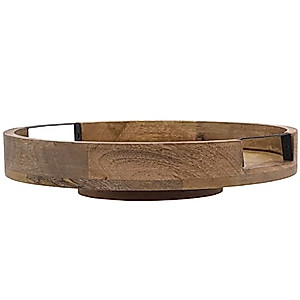 Gourmet Basics by Mikasa Avery Mango Wood Lazy Susan Serving Tray, 14 Inch, Brown