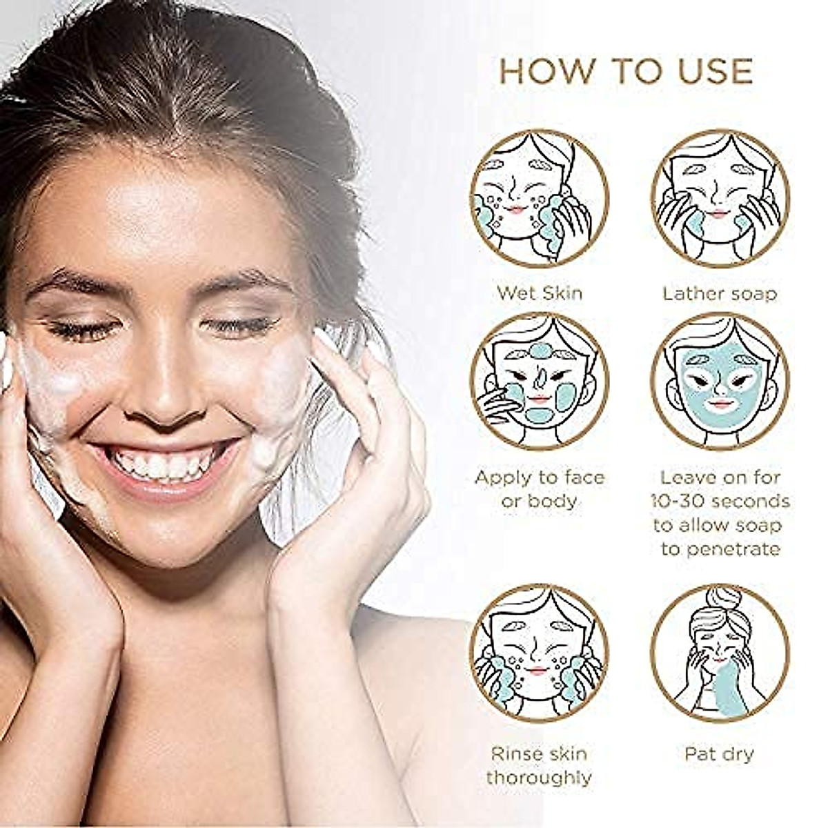 LightenUp, Lactic Acid Exfoliating Soap | 7.7 oz / 200 g | Brightening Bar, AHA Soaps for Knees, Body, Armpits | with Shea Butter, Apricot, Milk Protein