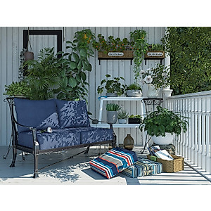 BOSSIMA Cushions for Patio Furniture, Outdoor Water Repellent Fabric, Deep Seat Pillow and High Back Design,Sliver/Light Grey