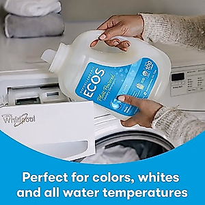 ECOS Laundry Detergent Liquid, 100 Loads - Dermatologist Tested Laundry Soap - Hypoallergenic, EPA Safer Choice Certified, Plant-Powered - Free & Clear, 50 Fl Oz (Pack of 2)