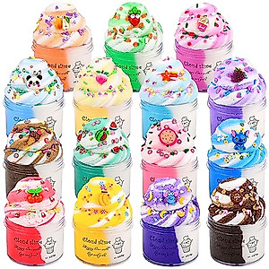 Cloud Slime 15-Pack Case of Colorful for Girls and Boys, Fun Party Favors Supplies, Bulk Slime Kit Scented, Soft, Non-Sticky for Birthday Gifts, School Carnival Prizes, Goodie Bag Stuffers