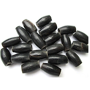 Genuine Hairpipe Bone; Black Horn, size Half Inch, 50 pcs; Hair Pipe Choker Beads