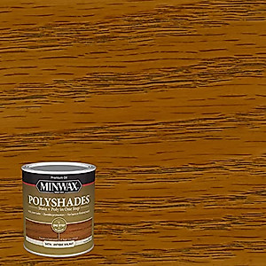 1 qt Minwax 61340 Antique Walnut PolyShades Wood Stain And Polyurethane, Satin