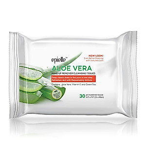 Epielle Gentle Skin Cleansing Wipes, 6 pack of 30 count each of Vitamin C, Cucumber, Aloe Vera, Collagen&Vitamin E, Green Tea, and Argan, Alcohol-Free, Hypoallergenic, Natural Extracts, Oily Skin.