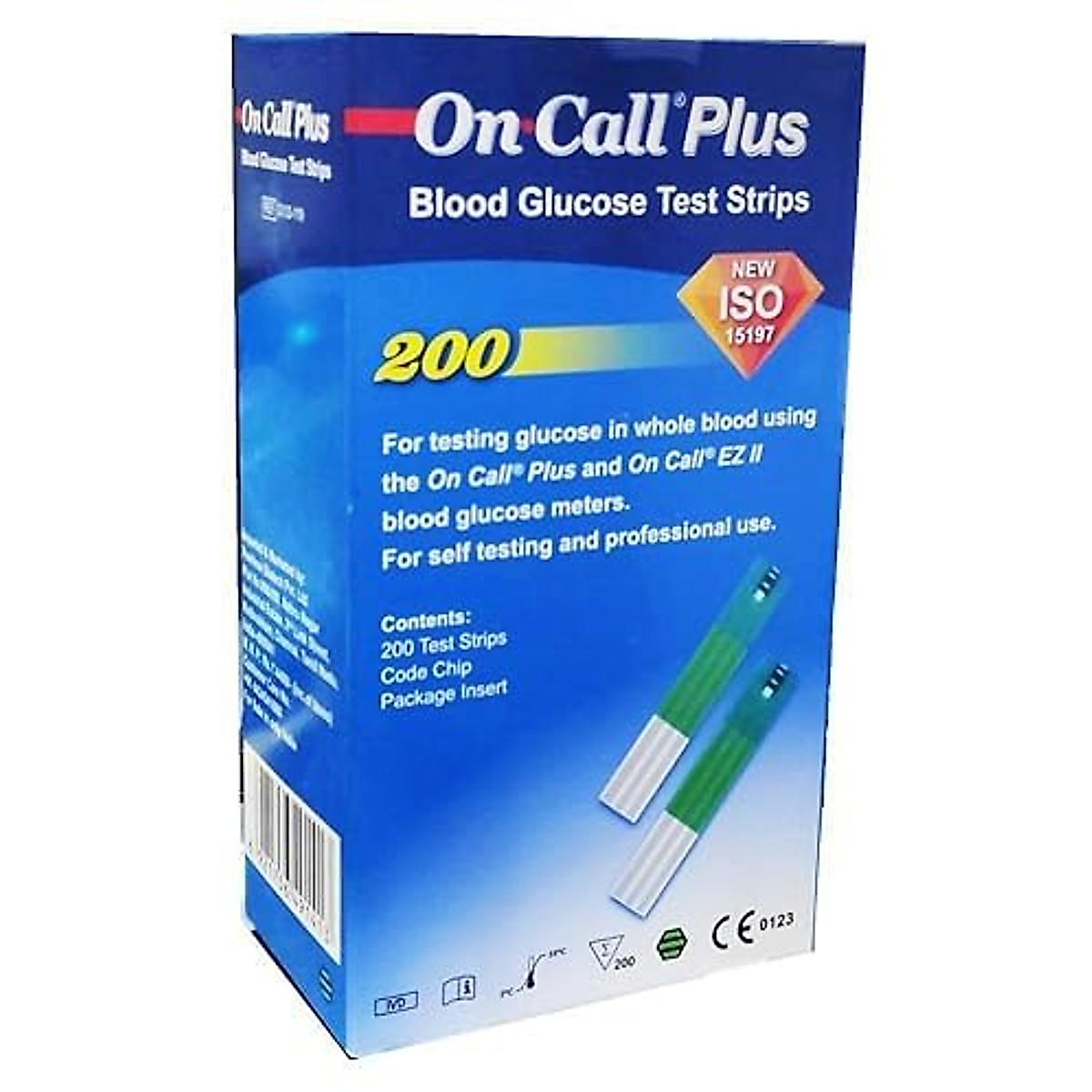 On Call Plus Blood Glucose Test Strips 200 Strips by Navnihaal
