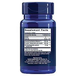 Life Extension Super Ubiquinol CoQ10 with PQQ & Shilajit - Gluten Free, Non-GMO – 30 Softgels