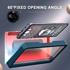 Wall Mount Shower Phone Holder Waterproof Bathroom Phone Shelf Anti-Fog Shower Glass Mirror Mount Storage Box for Bathroom, Shower Room, Kitchen