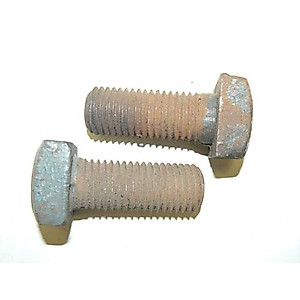 1"-8 x 2 1/2" Square Head Machine Bolts - Plain Steel Finish - Lot of 8 Pcs. HQ