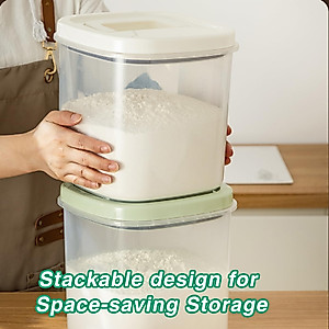 TBMax Large Food Storage Containers with Airtight Lid | Rice Storage Container 10 lbs / 5Kg | Plastic Food Storage Bin for Kitchen Pantry Organization and Storage Container