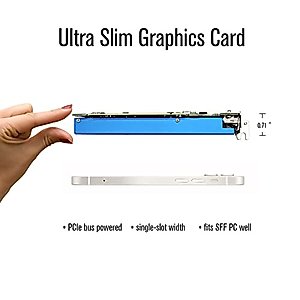 SRhonyra GTX 1650 4GB GDDR5 Dual-Monitor Display Graphics Card, Low Profile 2×HDMI Video Card 128 Bit PCIe 3.0 ×16 Bus Powered