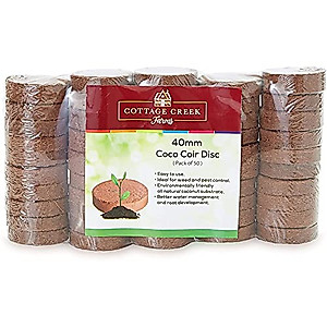 Coco Coir Pellets, Soil Disks (40 mm, 50 Pack)