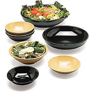 Carlisle FoodService Products 800B03 Melamine Salad Bowl, 27 oz, Black