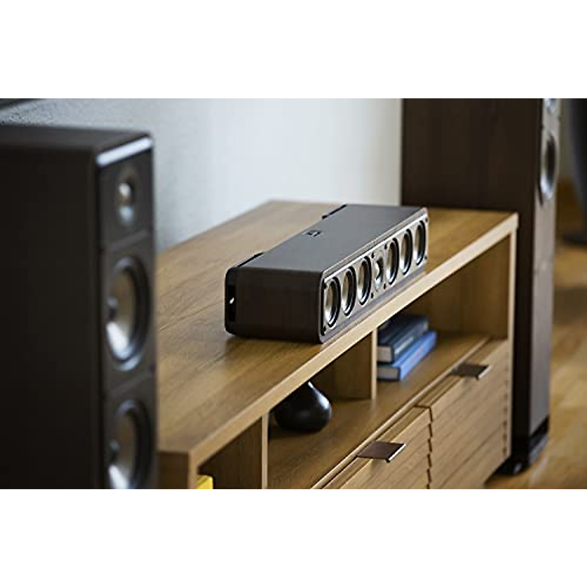 Polk Signature Elite ES35 Slim Center Channel Speaker - Hi-Res Audio Certified, Dolby Atmos & DTS:X Compatible, 1" Tweeter & (6) 3" Woofers, Dual Power Port for Effortless Bass, Contemporary Walnut