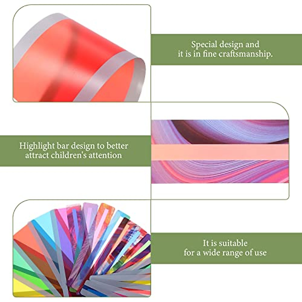 STOBOK 22pcs Guided Reading Strip Sentence Strip Dyslexia Tool for Kid Children