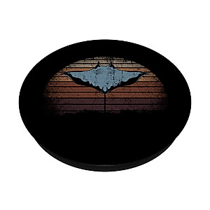Aquarium Scuba Diving Stingray Ocean Animal Retro Manta Ray PopSockets Swappable PopGrip