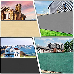 LOVE STORY Dark Green Privacy Screen Fence 5'x25', Fence Covering Privacy of 88% Shade Rating,200 GSM Shade Fabric Mesh Cover Heavy Duty for Chain Link Outdoor Fence, Patio, Wall Garden