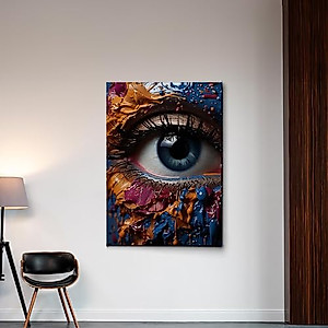 Palette Knife Eye print, Modern decorative print, Ultra abstract wall art, Abstract canvas wall art, Eye print, Bedroom print, Living room, watercolor eyes wall art