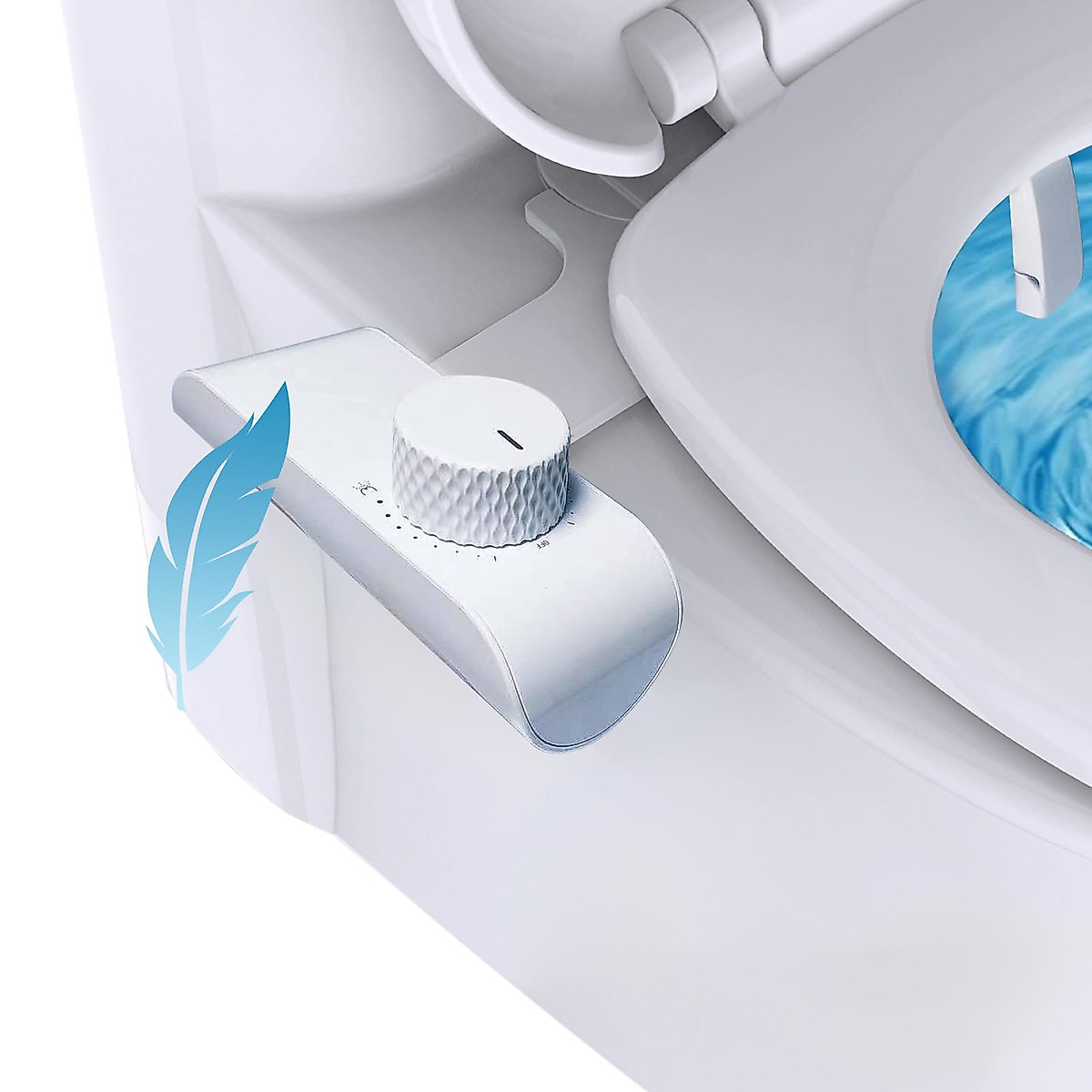 Bidet Attachment for Toilet, Non-Electric Bidet Attachment for Toilet Seat, Ultra Slim bidet toilet Seat for Feminine Wash Adjustable Pressure Control Cold Warm Water Jet Spray Bidet Toilets