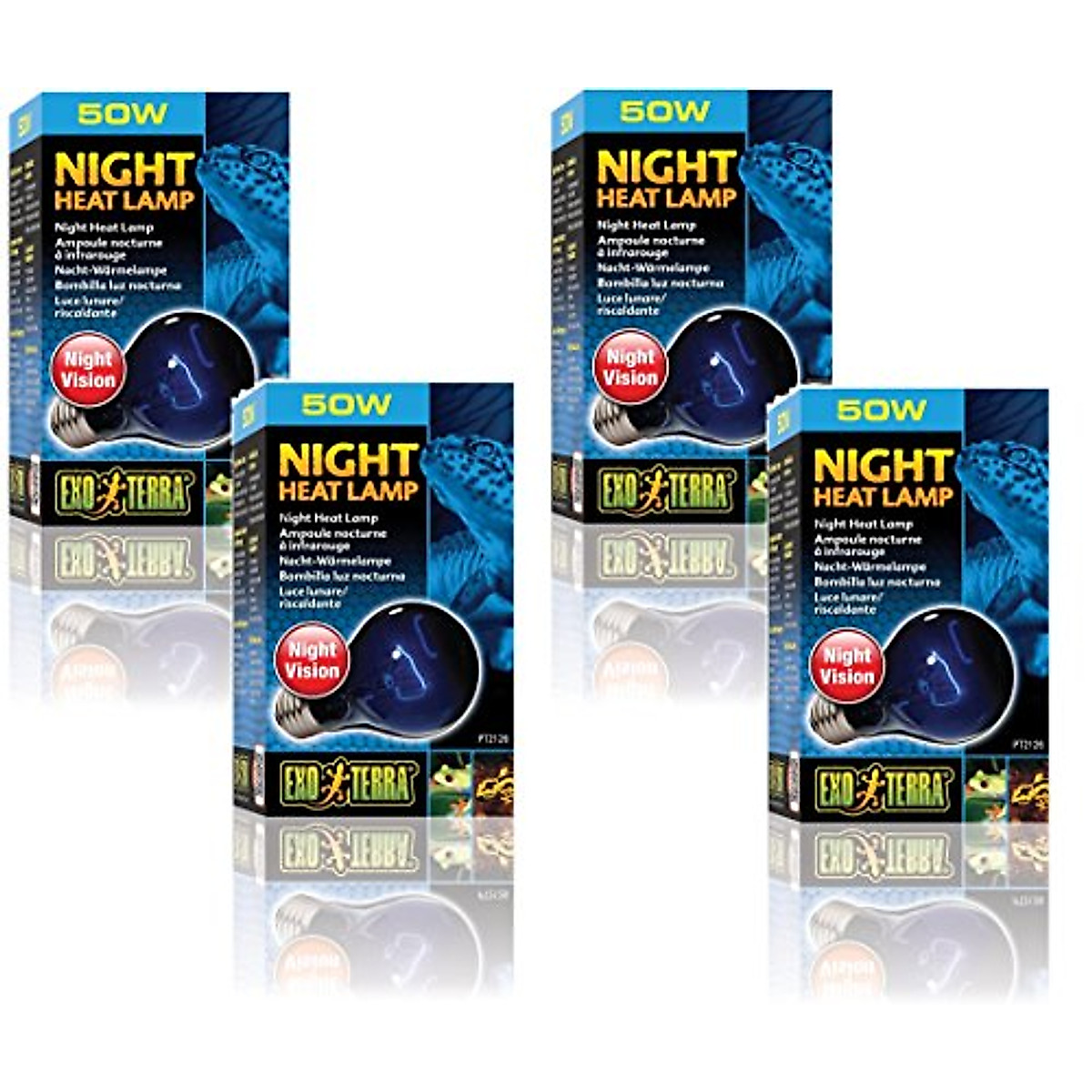 Exo Terra Night-Glo Moonlight A19 Lamp, 50-Watt (4 Pack)