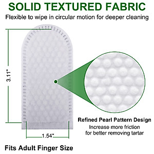 MXCZBSM Dental Care Finger Wipes for Dogs, 50Pcs Teeth Cleaning Wipes for Dogs & Cats, Reduces Plaque, Tartar & Freshen Breath, No-Rinse Dog Finger Toothbrush, 50 Counts Disposable Wipes