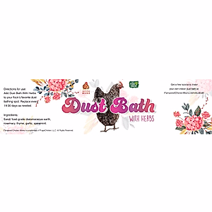 Pampered Chicken Mama Dust Bath with Non-GMO Herbs (5 pounds) - All Natural Poultry Supplies for Hens Who Love Bathing in Chicken Coops - (5 pounds)