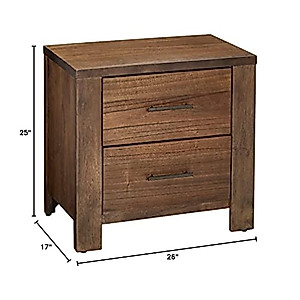 Progressive Furniture Brayden Nightstand, 26" x 17" x 25", Brown