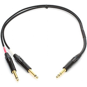 Mogami GOLD INSERT TS-06 Insert Cable, 1/4" Straight TRS Male Plug to Dual 1/4" Straight TS Male Plug Send/Receive Connectors, Gold Contacts, 6 Foot