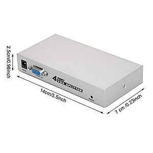 IMAGE® 1 PC to 4 Monitors Splitter Box VGA/SVGA LCD CRT 4 Port Video