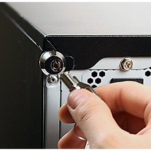 FJM Security Products FJM-2607-KA High Security Computer Lock with Chrome Finish, Keyed Alike