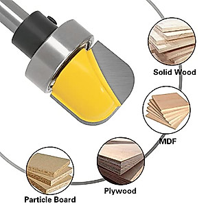 ASNOMY 3Pcs 1/4 Inch Shank Bowl and Tray Router Bit, Bowl & Tray Template Router Bit Set with Ball Bearing Dish Carving Router Bits Wood Cutter Bowl Pattern Router bit