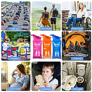 Peesfun Disposable Urinal Bag, 2024 Upgraded 900ML Emergency Urine Bag, Pee Bags for Travel, Urinals Portable for Car, Universal Urinal Bag for Men, Women and Children, Essential for Outdoor Travel