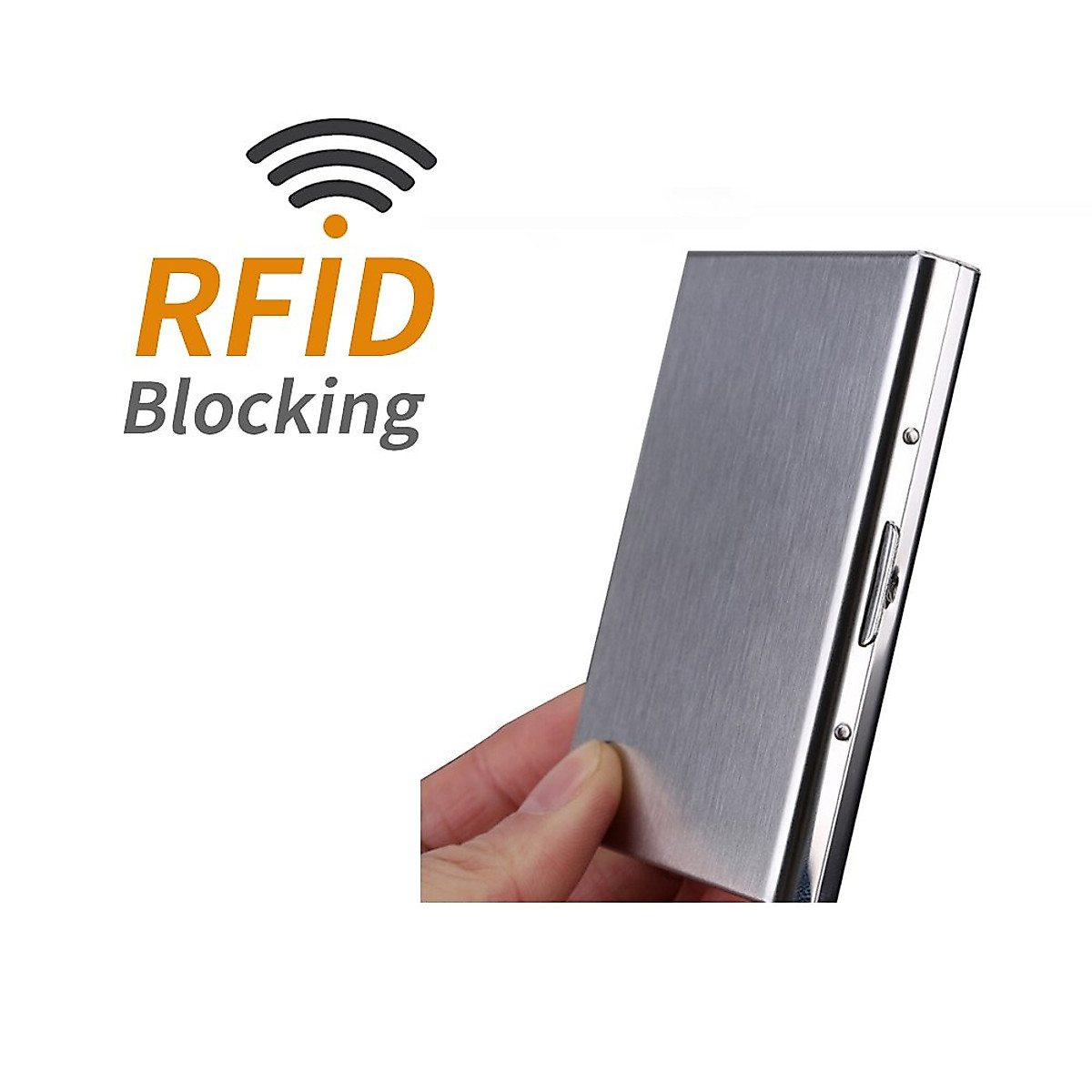EASTNIGHTS RFID Credit Card Holder Metal Wallet Slim Credit Card Case Protector Business Card Holder for Women or Men