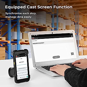2023 Android Barcode Scanner with Pistol Grip, Android 11, Wi-Fi 6 MUNBYN Mobile Computer Handheld Rugged PDA 5.5" Data Terminal SE4710 Zebra Scanner Bluetooth GPS 1D/2D/QR Barcode Scanner Collector