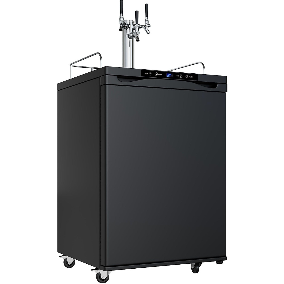 EdgeStar KC3000TRIP Full Size Triple Tap Kegerator with Digital Display - Black