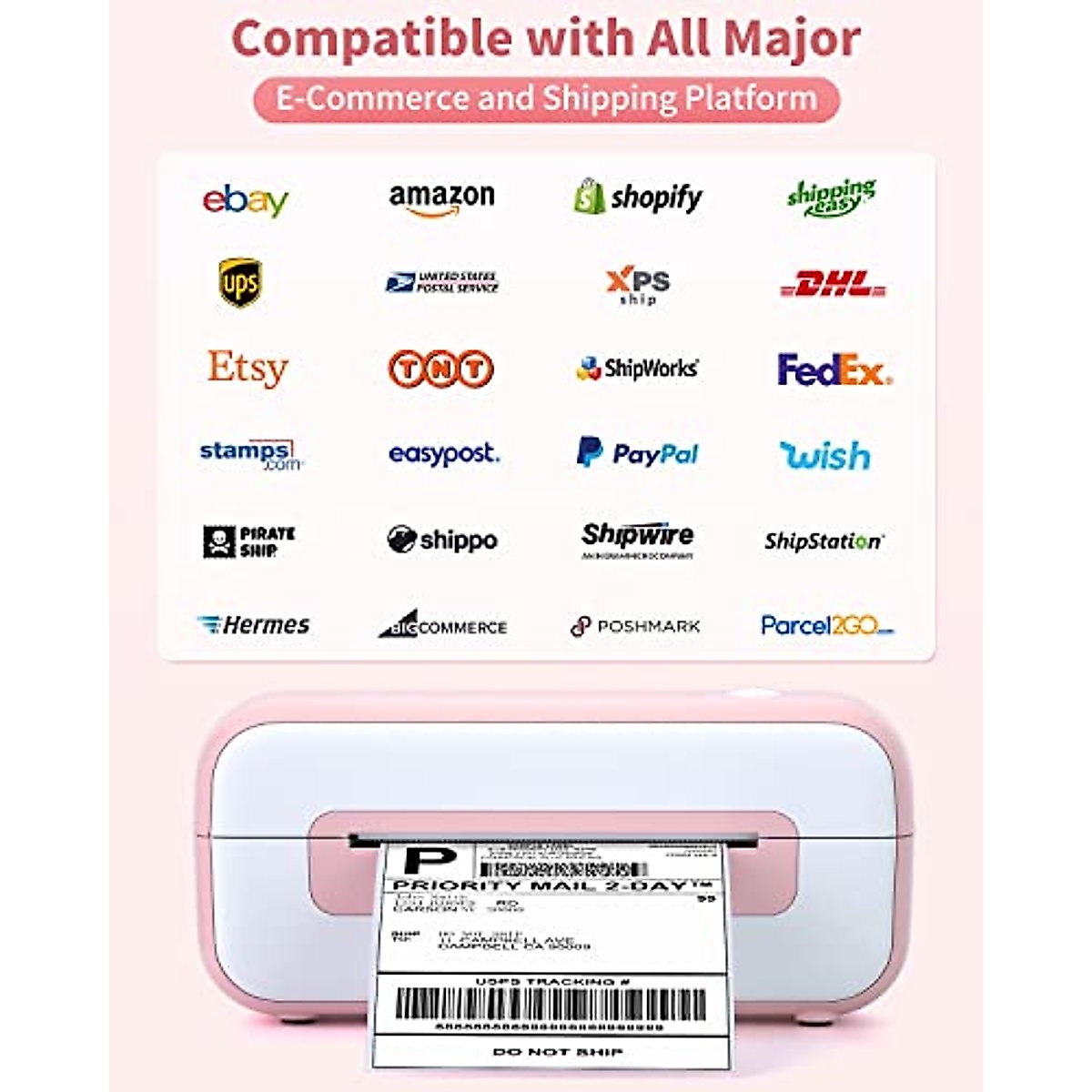 Phomemo 4x6 Thermal Label Printer for Shipping Labels - Thermal Label Maker Work with Windows,Mac,Linux&Chrome OS, Thermal Label Printers for Amazon, TikTok, Ebay, Shopify, Etsy, UPS, USPS, FedEx, DHL