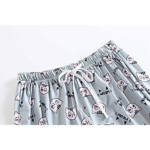 VENTELAN Women Pajamas Cute Christmas Bear Sleepwear Long Sleeve Stripes Loungewear