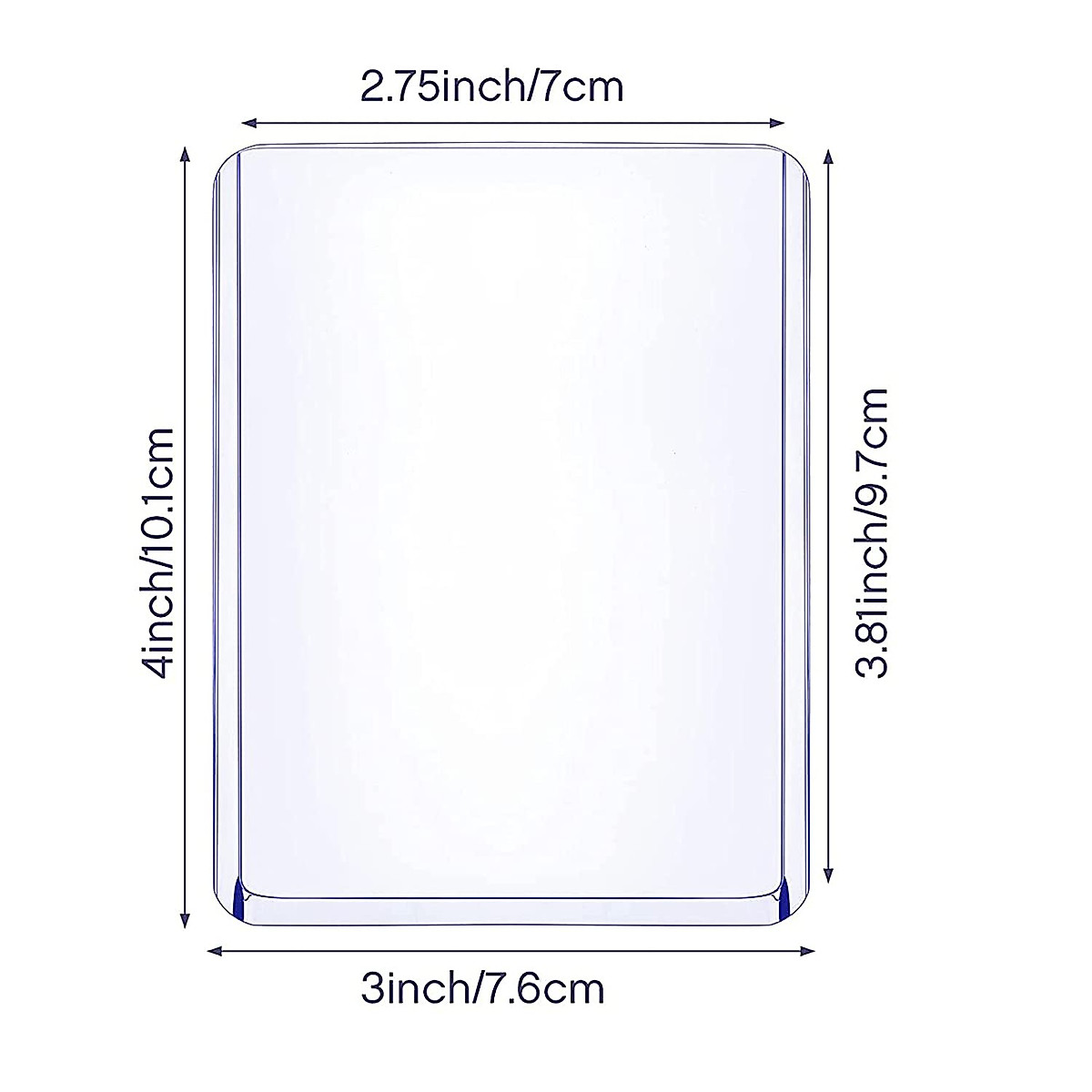 40 Pcs Baseball Card Protectors, 3" x 4" Top Loaders Card Sleeves for Trading Card Penny Sleeves Thick Plastic Toploaders Compatible with Yugioh, MTG, Sports, Football Cards