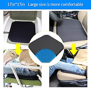janek show Gel Seat Cushion, Double Layer Egg Gel Cushion for Pressure Relief, Seat Cushion for The Car,Office,Wheelchair&Chair.Breathable Design,Durable,Portable