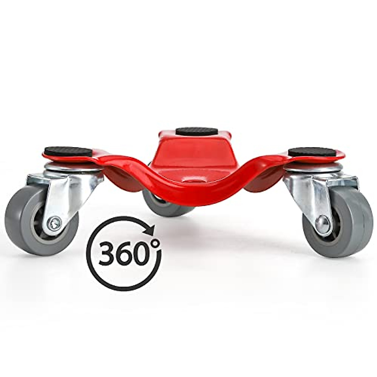 ZEAYEA 4 Pack Steel Tri-Dolly, 200 lbs Load Capacity 3 Wheel Mover's Dolly for Moving Furniture, Appliances, Cabinet, Table, Piano, 6.3 Inch