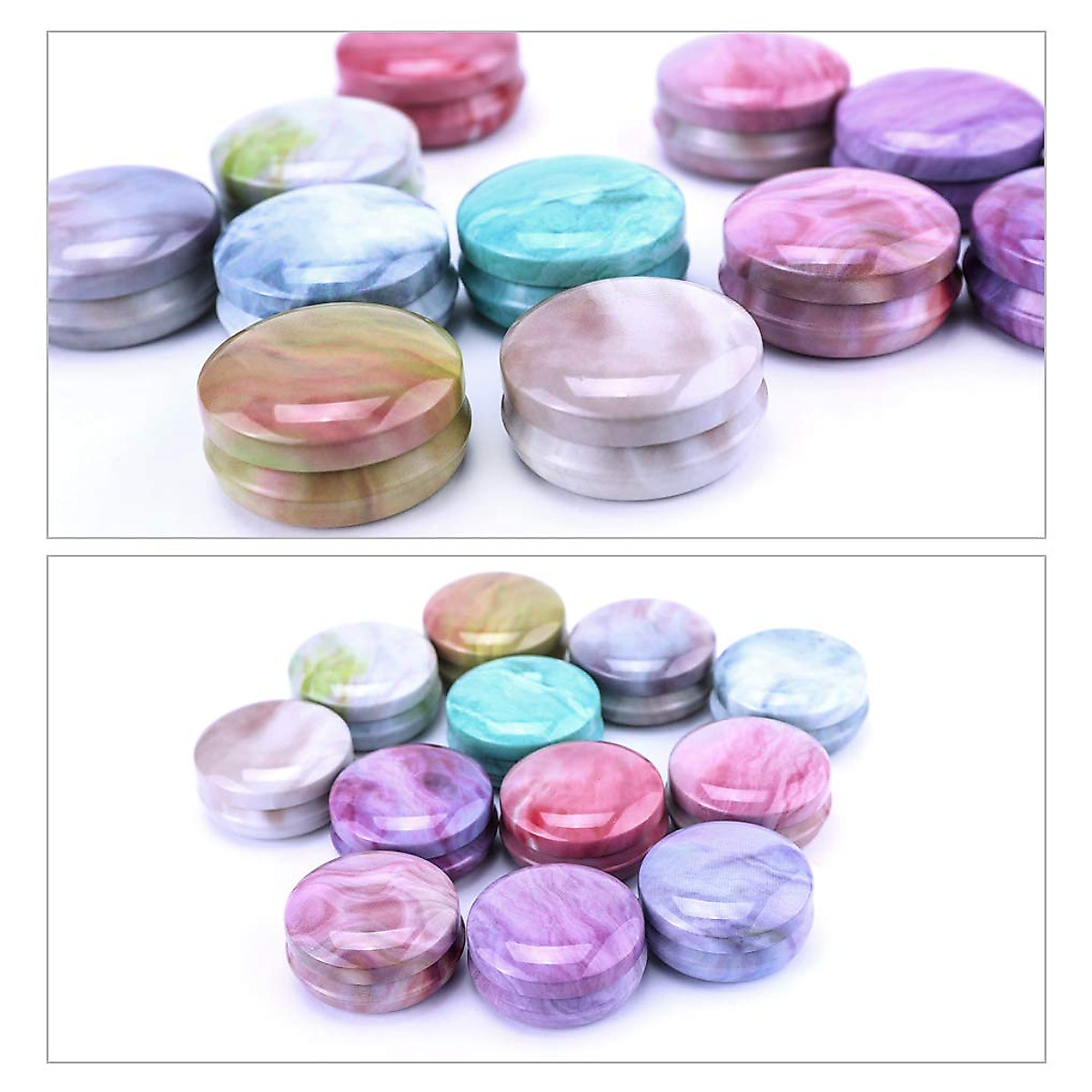 Rolin Roly 12Pcs Tins Jars with Lids Candle Travel Tins Mini Aluminum Cans Round Reusable Tinplate Empty Container for DIY Essential Oils Scented Christmas Candles Tea Candy