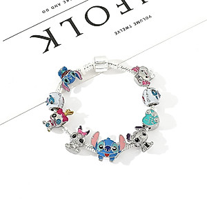 Ohana Means Family [[Stitch]] [Bracelet, Charm Gift Ohana Jewelry for Women Boys Girls [[Stitch]] Lover (6.7in)