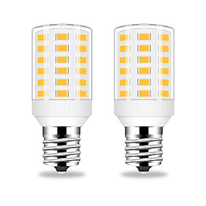 Kei d28k 4w Kel2812 Freezer Bulb Kei d28m kel 2815 ac100-265v 3.8w Refrigerator Light Bulb, E17 Intermediate Base LED Bulb Fit for Kenmore Refrigerator, Microwave Range Hood Bulb, 6W 3000K, 2 Pack