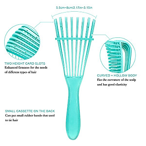 2 Pieces Detangling Brush for Afro America/African Hair Textured 3a to 4c Kinky Wavy/Curly/Coily/Wet/Dry/Oil/Thick/Long Hair, Knots Detangler Easy to Clean (Pink, Green)