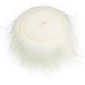 Faux Fur Ribbon DIY Shaggy Plush Faux Fur Fabric Precut Strips Handmade Super Soft White