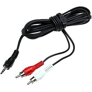 Stereo Headphone 3.5mm Plug to Dual RCA Plugs Y Adapter Splitter Cable