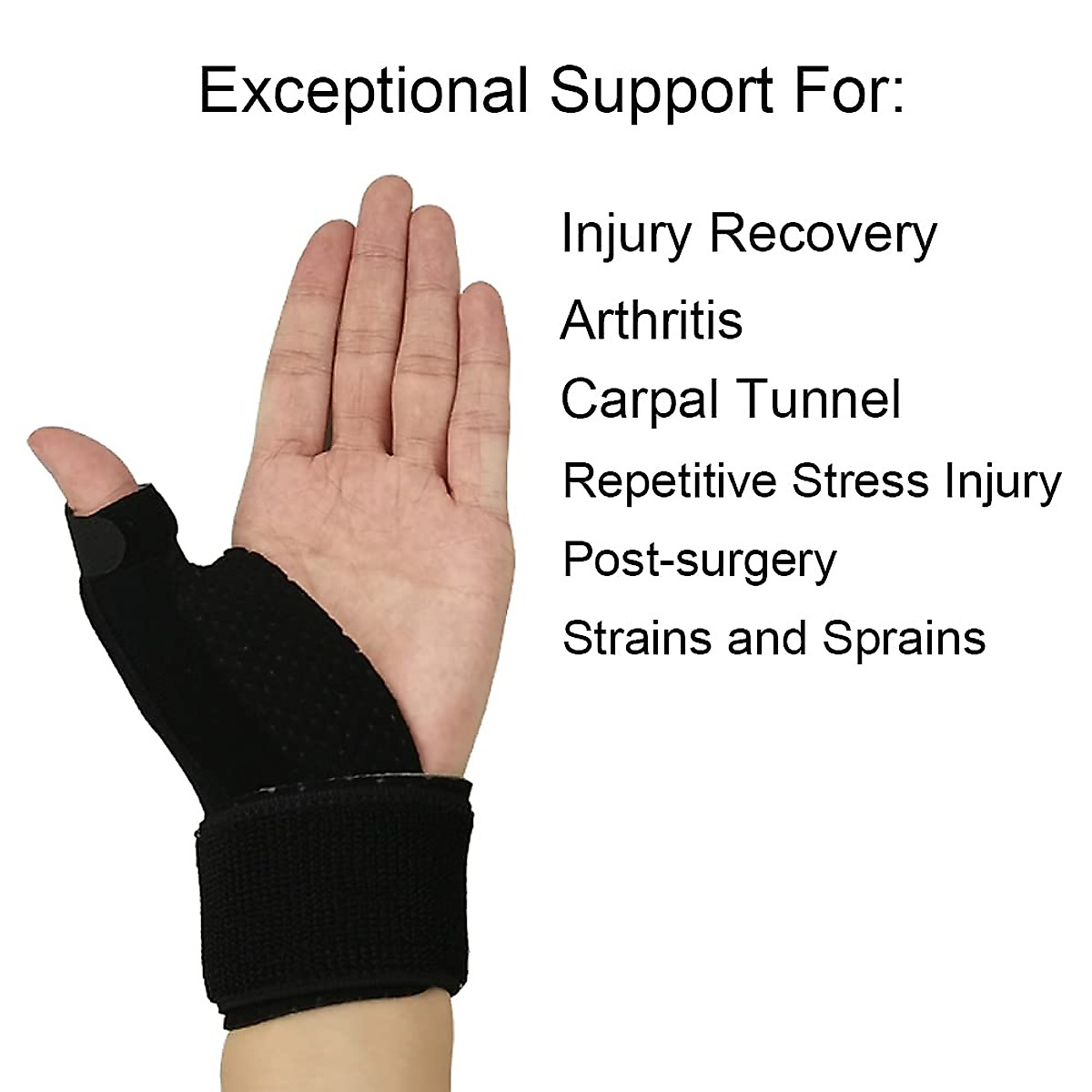 AMABAZR Thumb & Wrist Stabilizer splint for BlackBerry Thumb, Trigger Finger, Pain Relief, Arthritis, Tendonitis, Sprained,Carpal Tunnel,Stable,Lightweight and Breathable Right/Left
