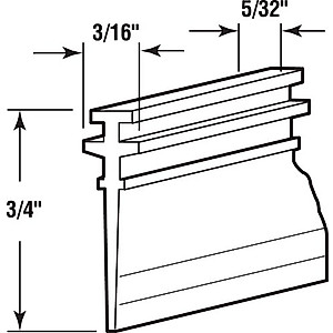 Prime-Line M 6228 Shower Door Bottom Sweep, 36 In. Length X 5/32 In. Wide, Vinyl, Clear (Single Pack)