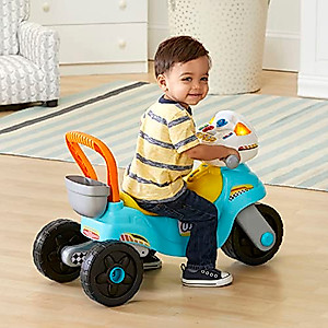 VTech 3-in-1 Step and Roll Motorbike (Frustration Free Packaging), Teal, Large