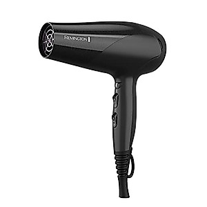 Remington D3190 Damage Protection Hair Dryer with Ceramic + Ionic + Tourmaline Technology, Black, 3 Piece Set, 1 Count (Pack of 1)