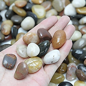 Yousonew 10lbs 100% Natural River Rock Stones,Garden Adornment Stones ...